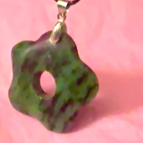 Your Bliss Zone | Jewelry | Ruby In Zoisite Flower Necklace | Poshmark
